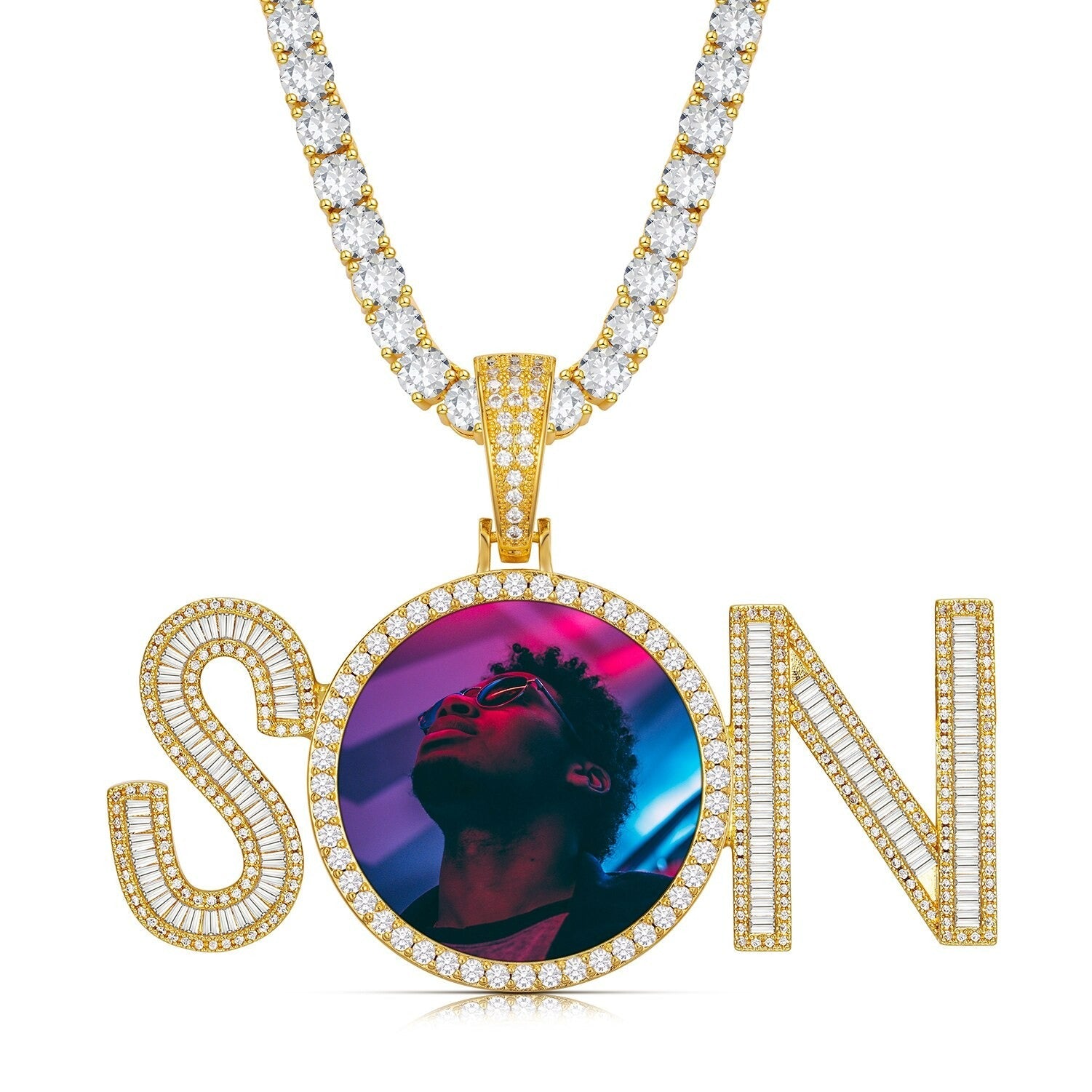 Custom Photo 'SON' Pendant- Memorial Necklace- Love Necklace For Son ...