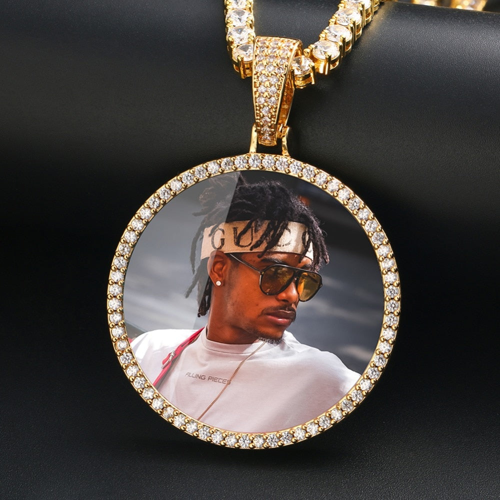 Custom Photo Medallion Necklace - Choose Your Favorite Size – Engraved ...
